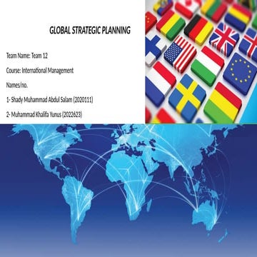 GLOBAL STRATEGIC PLANNING ON MANAGEMENT. | PPTX