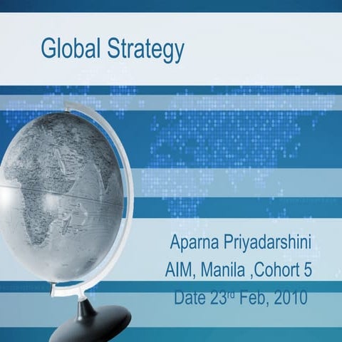analytical frameworks-global business strategy | PPT