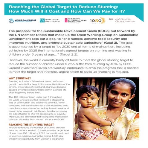 Global target to reduce stunting | PDF