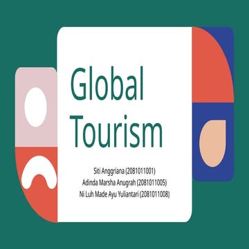 Global Tourism or Globalisation in tourism | PPTX