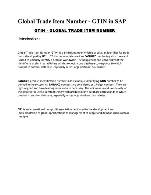 Gs1 numbering system | PPTX