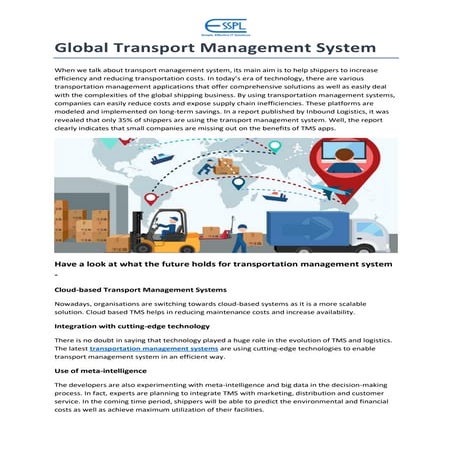 Global Transport Management System | PDF