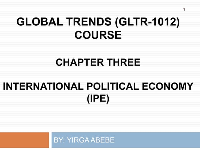 Global Trends Chap 3 Note.pdf | Political Issues & policy | Politics