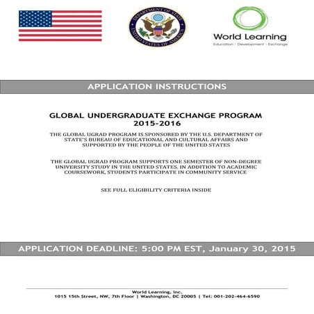 Global UGrad Application Instructions 2015 | DOC