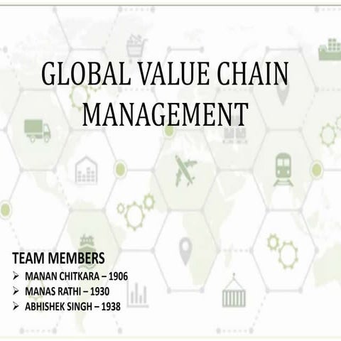 Global value chain management | PPTX