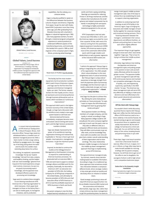 Global Values, Local Success (Jan.1, 2016: Profile Magazine) | PDF