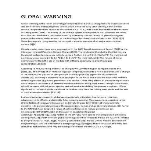 Global warming | DOCX