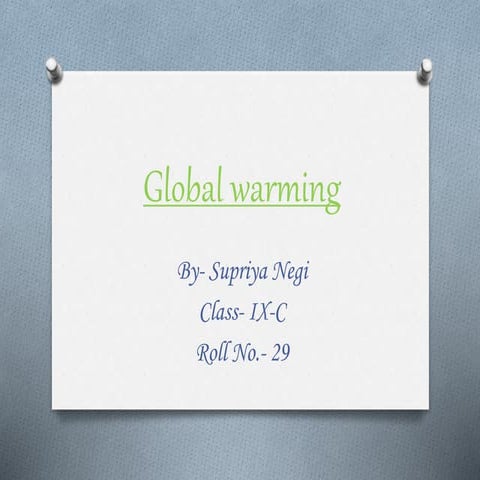 Global warming | PPTX