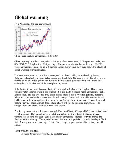 Global Warming | PPTX