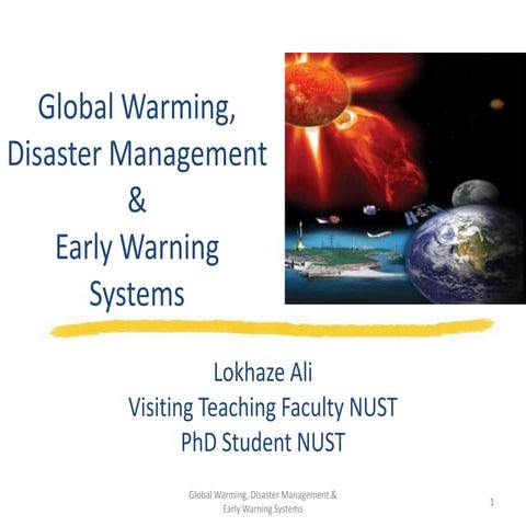 Global Warming, Disaster Management & Early Warning Systems | PPTX ...