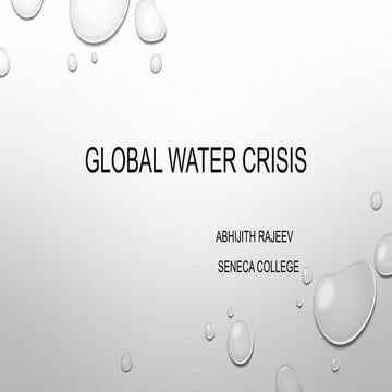 Global water crisis | PPTX