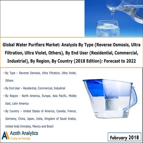 Global Water Purifier Market (2018 Edition): Forecast to 2022 | PPT ...