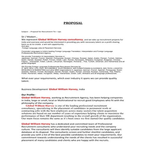 Global William Harvey Proposal | PDF