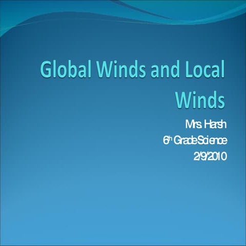 Global Winds And Local Winds | PPT