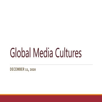 Media and globalization | PDF