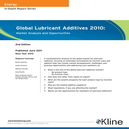 Global Lubricant Additives 2010 - Brochure | PDF
