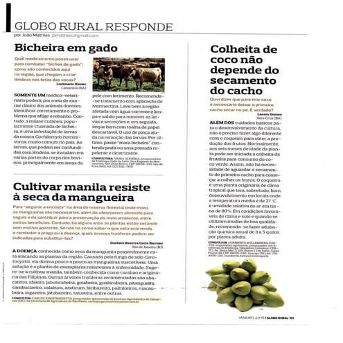 Revista Globo Rural - Edição de janeiro | PDF