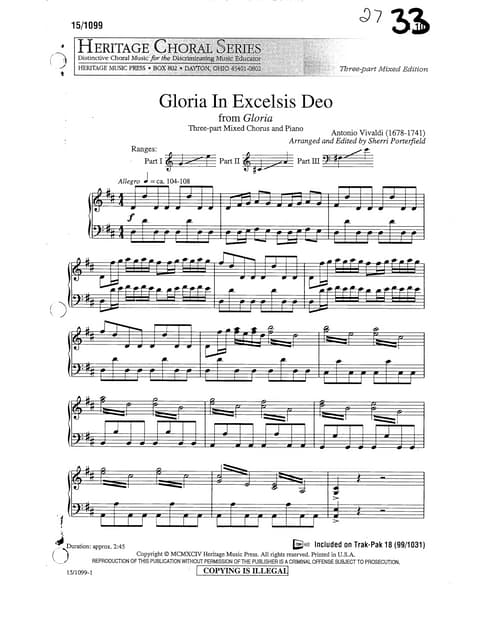 Gloria In Excelsis Deo Lyrics
