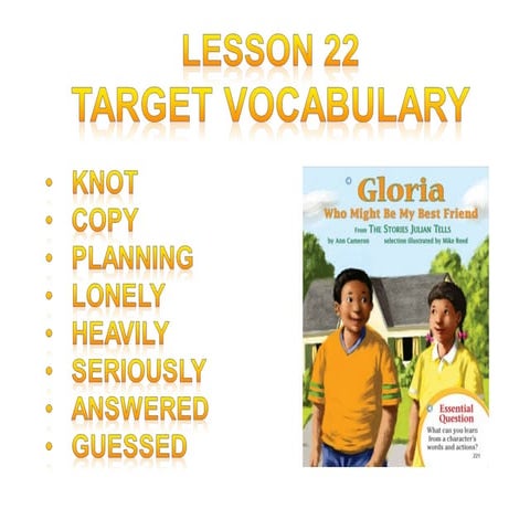 Gloria - Lesson 22 | PPT