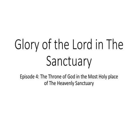The Sanctuary Message | PPT