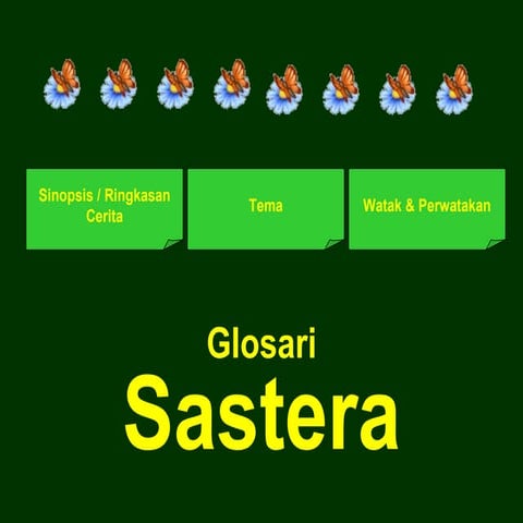 Glosari Sastera 1 | PPT