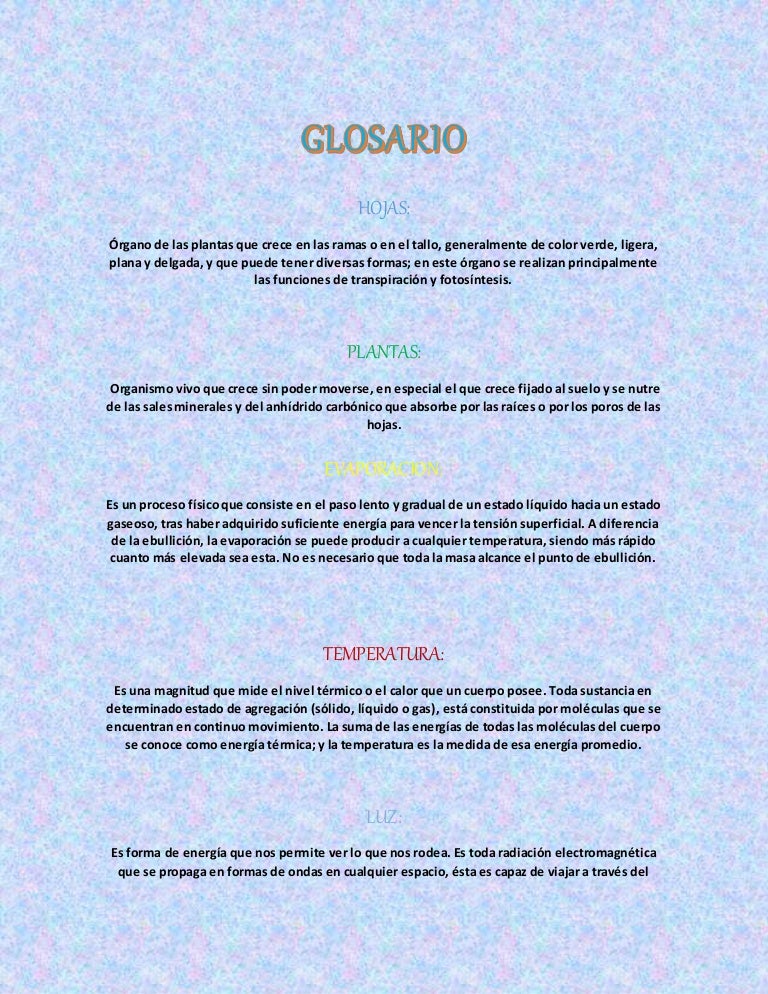 Glosario