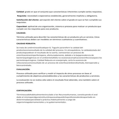 Glosario de calidad | DOCX