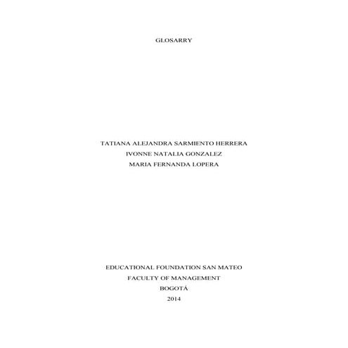 Administration Glossary Docx
