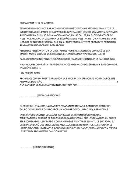 Acto dia 24 de marzo. glosas. | PDF