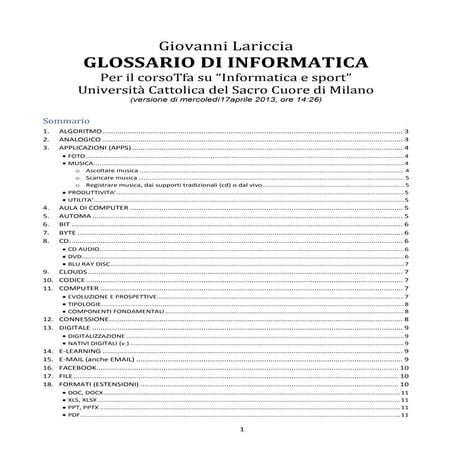 Glossario di informatica | DOCX