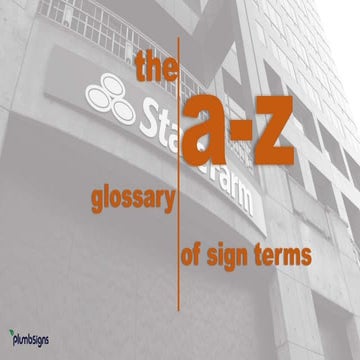 The Signage Glossary | PPTX