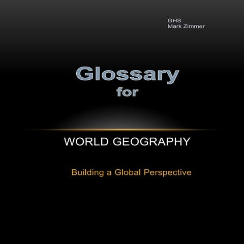 Glossary for World Geography | PDF