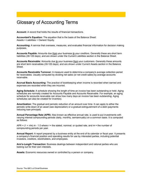 1. basic accounting terminology | PDF