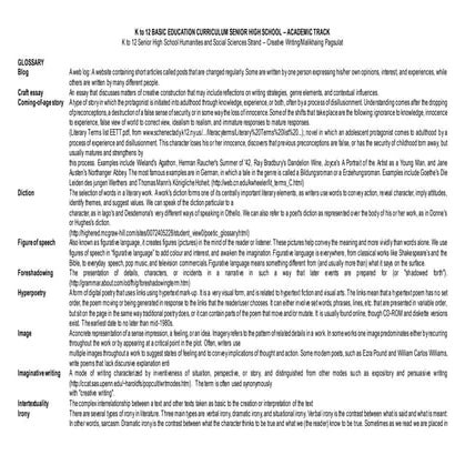 Glossary of creative writing | DOC