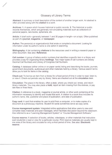 Sections of the library | PPT