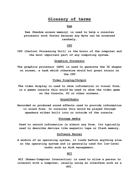 Technical glossary | PDF