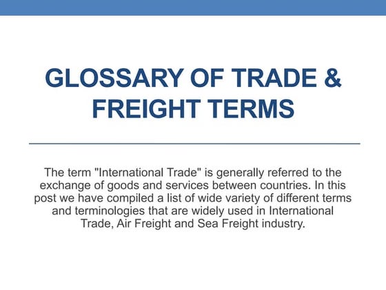 Ocean freight forwarder | PDF