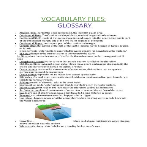 Oceanography/Hydrology Vocabulary | PDF