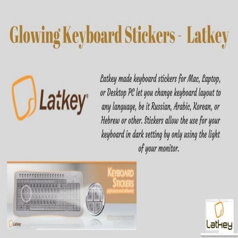 Glowing keyboard stickers latkey | PPT