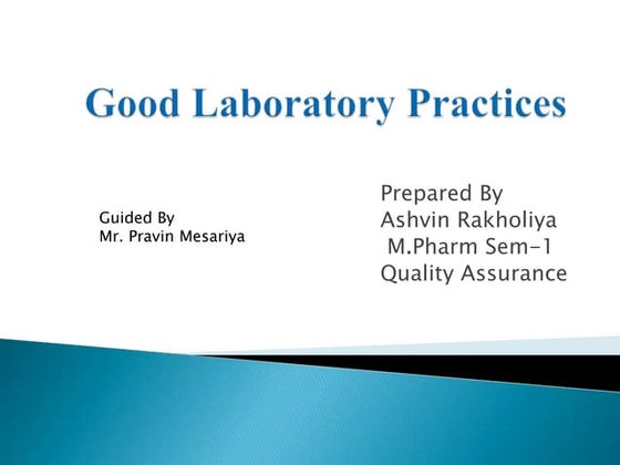 OECD principles of Good Laboratory Practice. | PPT