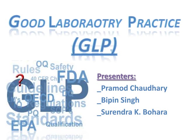 USFDA guidelines of glp for non clinical testing laboratories | PPTX