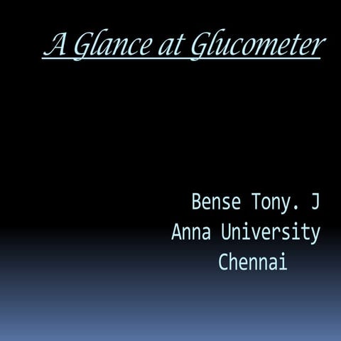Glucometer | PPTX