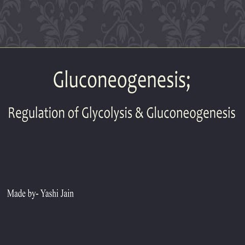 Gluconeogenesis Animation