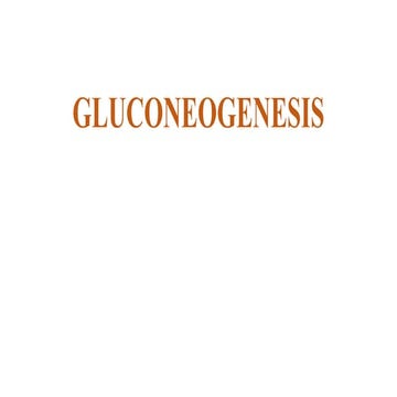 Gluconeogenesis - The Pathway and Regulation | PDF