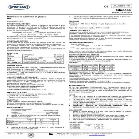 Glucosa (spinreact) | PDF