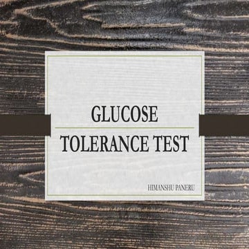 Differences between Oral glucose tolerance test and Oral glucose ...