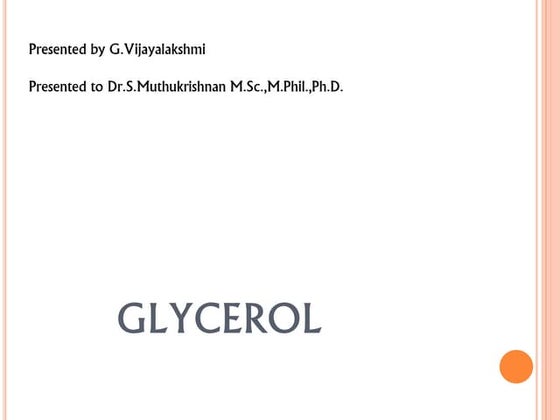 Glycerol | DOCX | Skin Care | Beauty