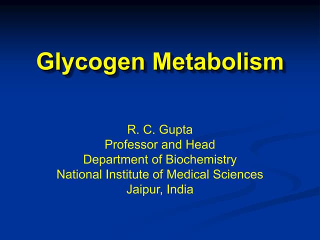 Glycogenolysis | PDF