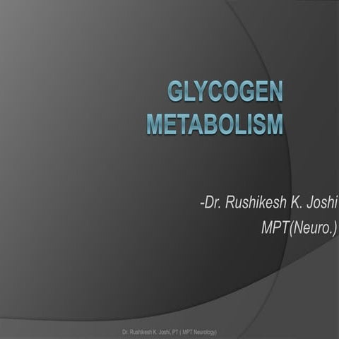Glycogen metabolism | PPT