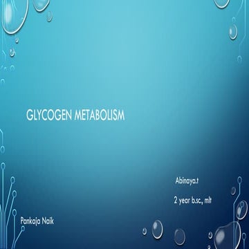 glycogen metabolism.pptx........... by Keerthi | PPTX